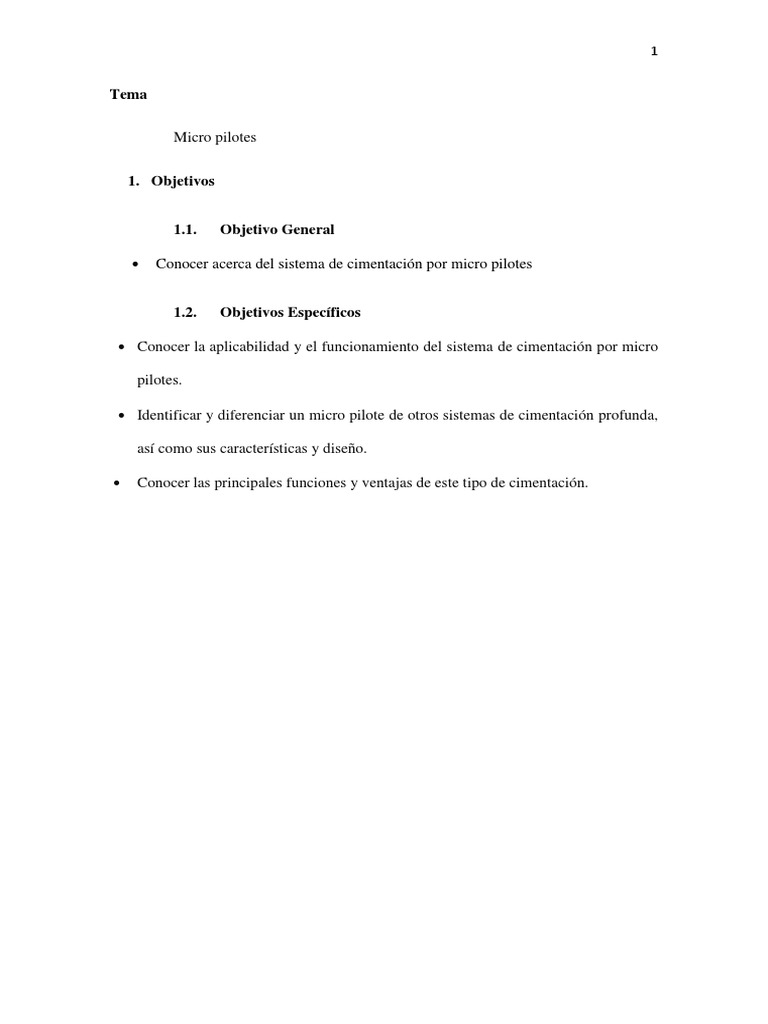 Informe Micropilotes..... Listo | PDF | Fundación (Ingeniería ...