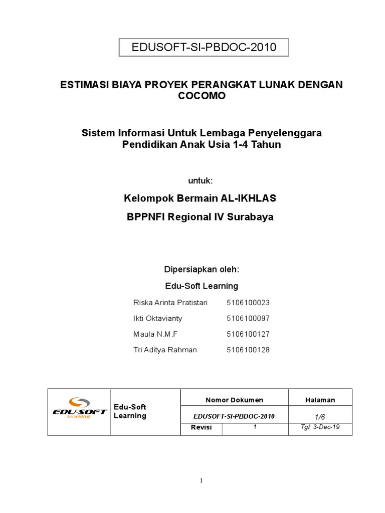 Estimasi Biaya Proyek | PDF