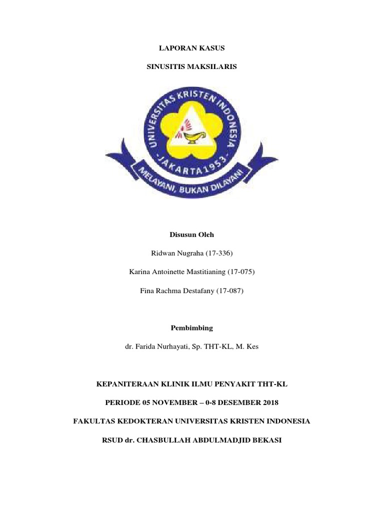 Laporan Kasus Sinusitis Maksilaris | PDF