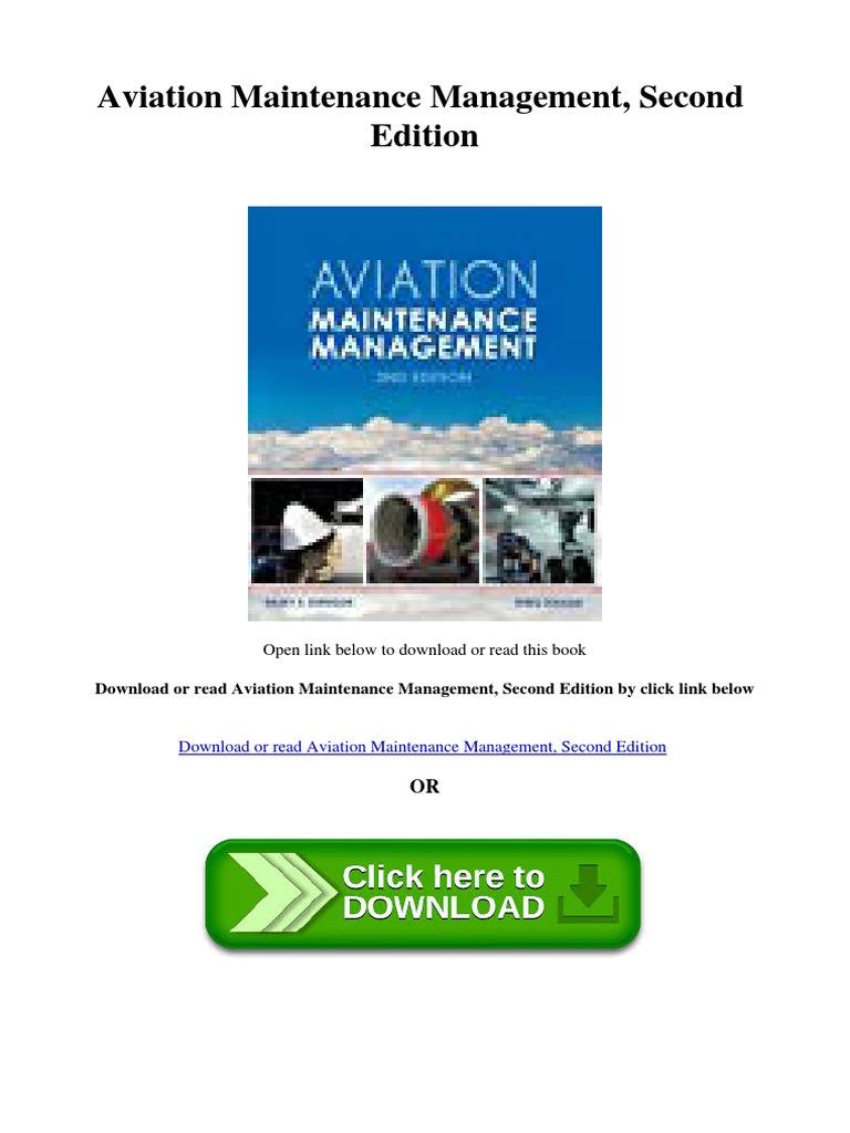 Aviation Maintenance Management Second E PDF | PDF