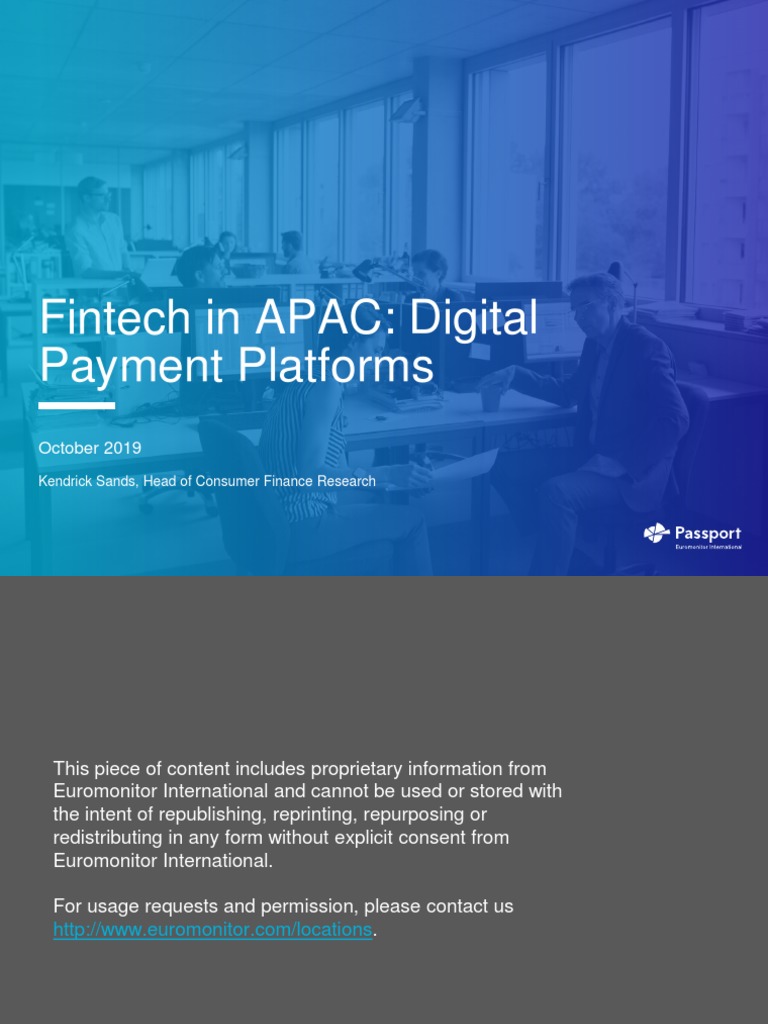 Fintech In Apac Pdf Financial Technology Finance Money Management