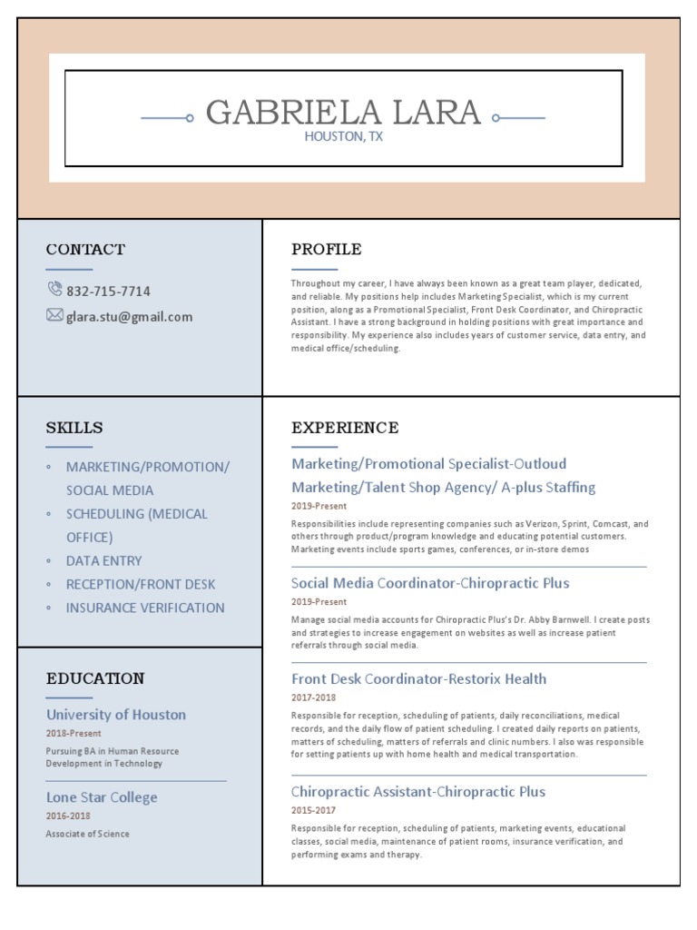 Marketing & Admin Professional Profile | PDF | Chiropractic | Social Media
