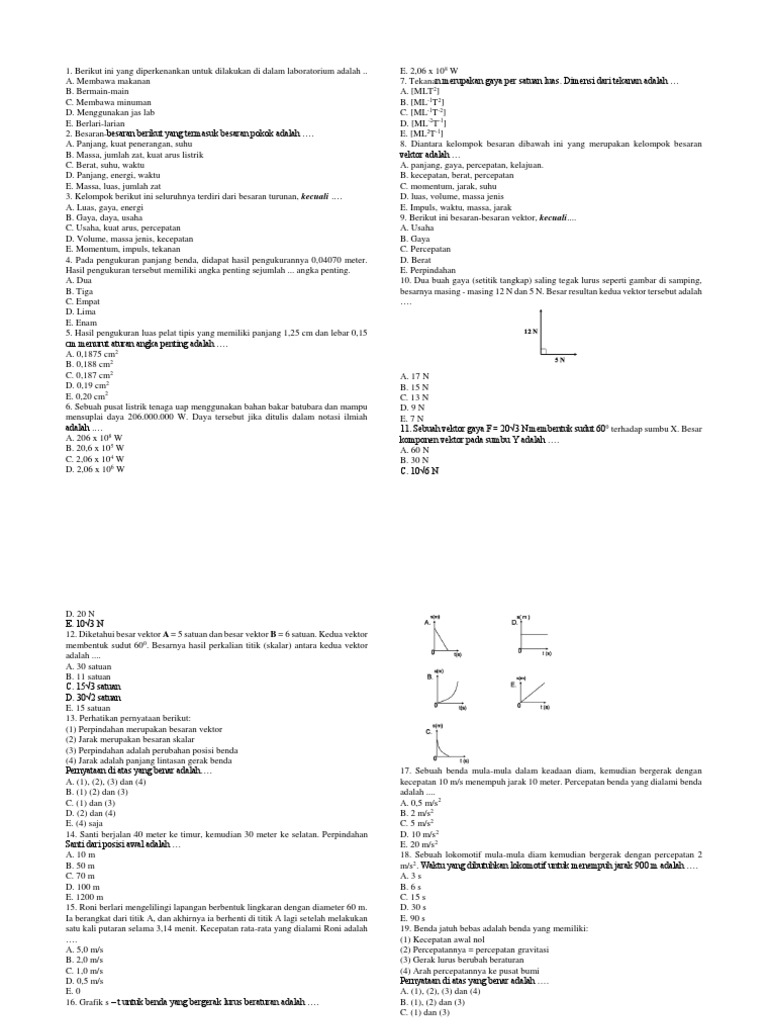 Soal Uas Fisika Sma | PDF
