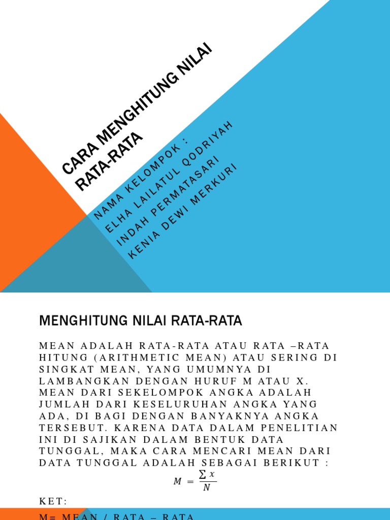 Cara Menghitung Nilai Rata-Rata | PDF | Karier & Perkembangan