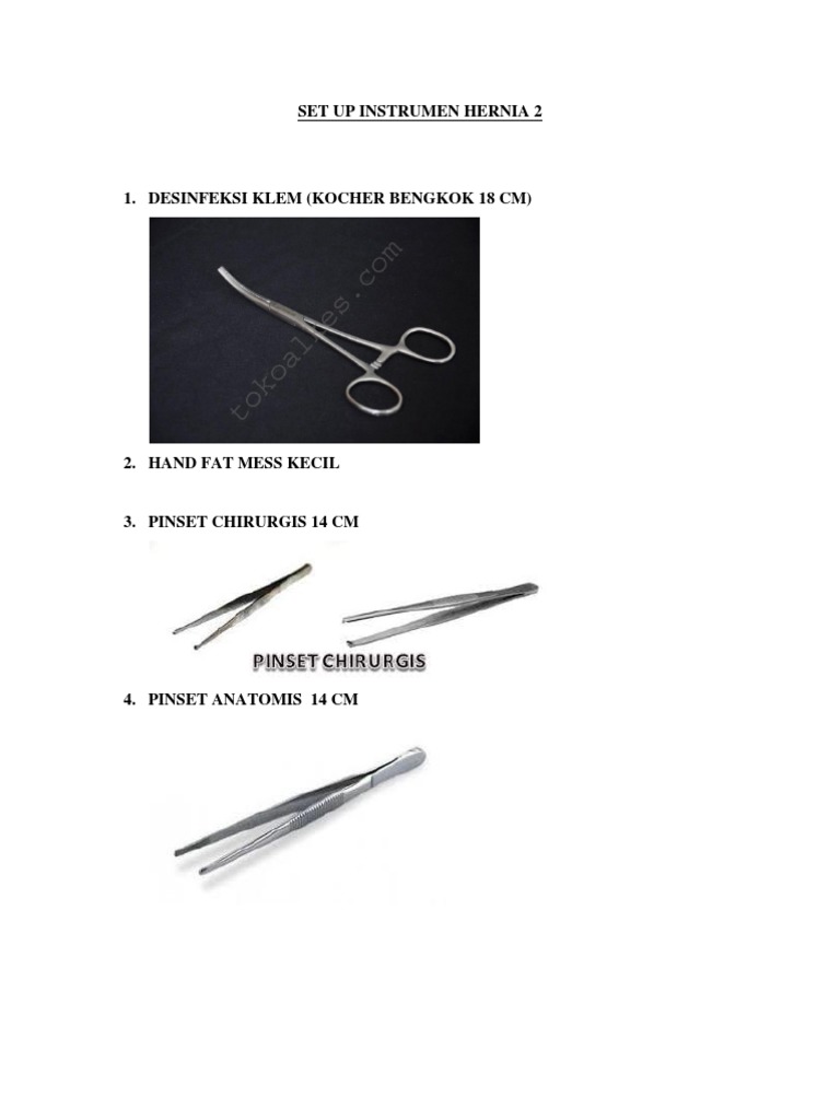 Hernia Instrument Set Up Guide | PDF | Cooking, Food & Wine | Home & Garden