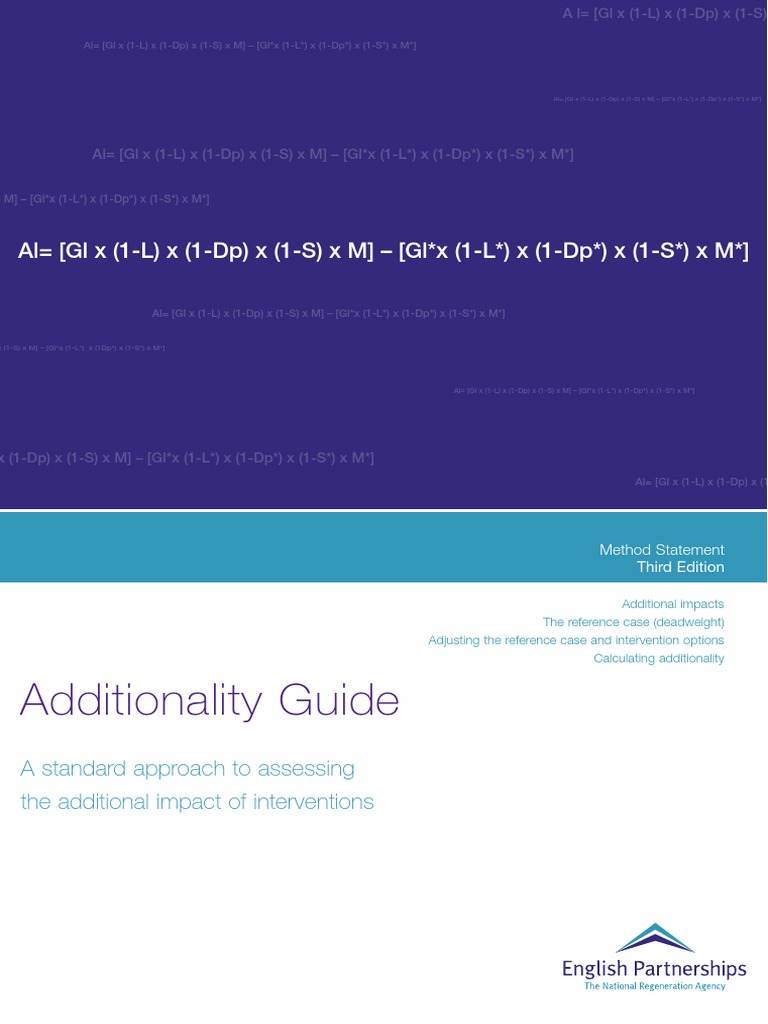 Additionality Guide 0 | PDF | Economics | Real Estate Appraisal