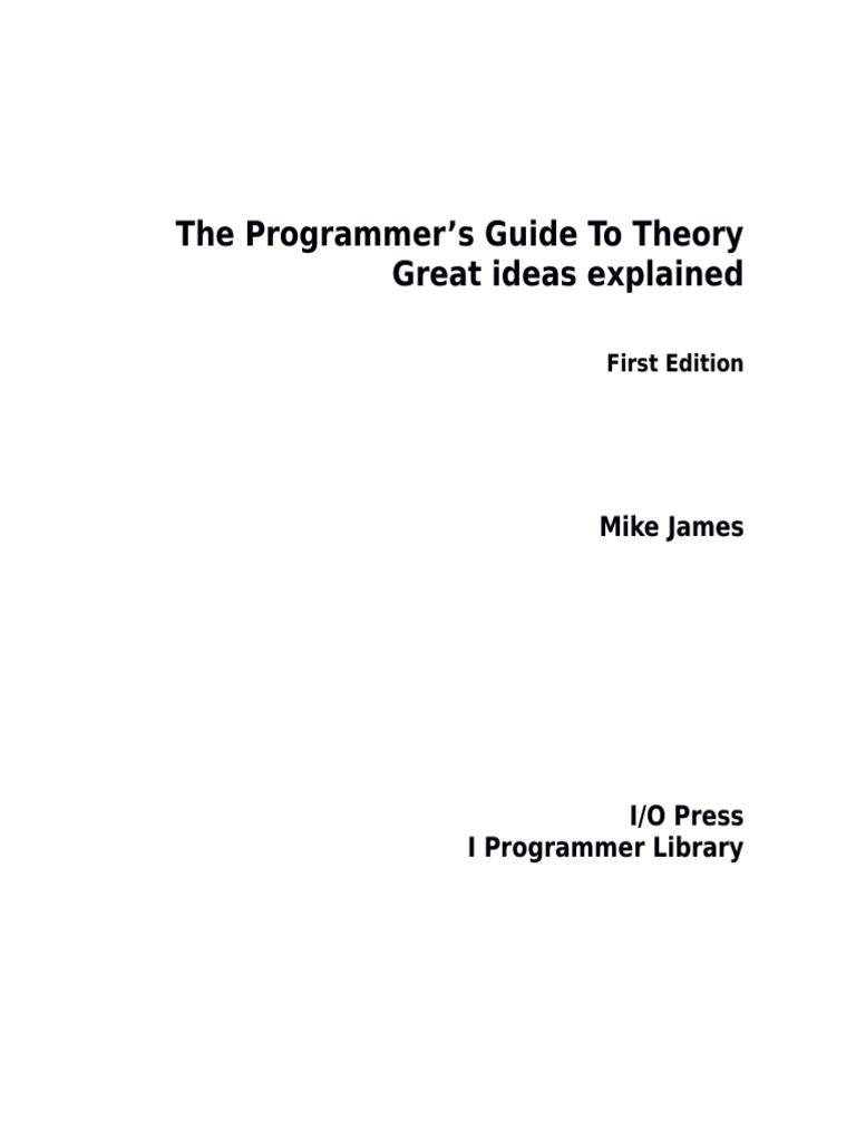 The Programmers Guide To Theory | PDF | Infinity | Computational ...