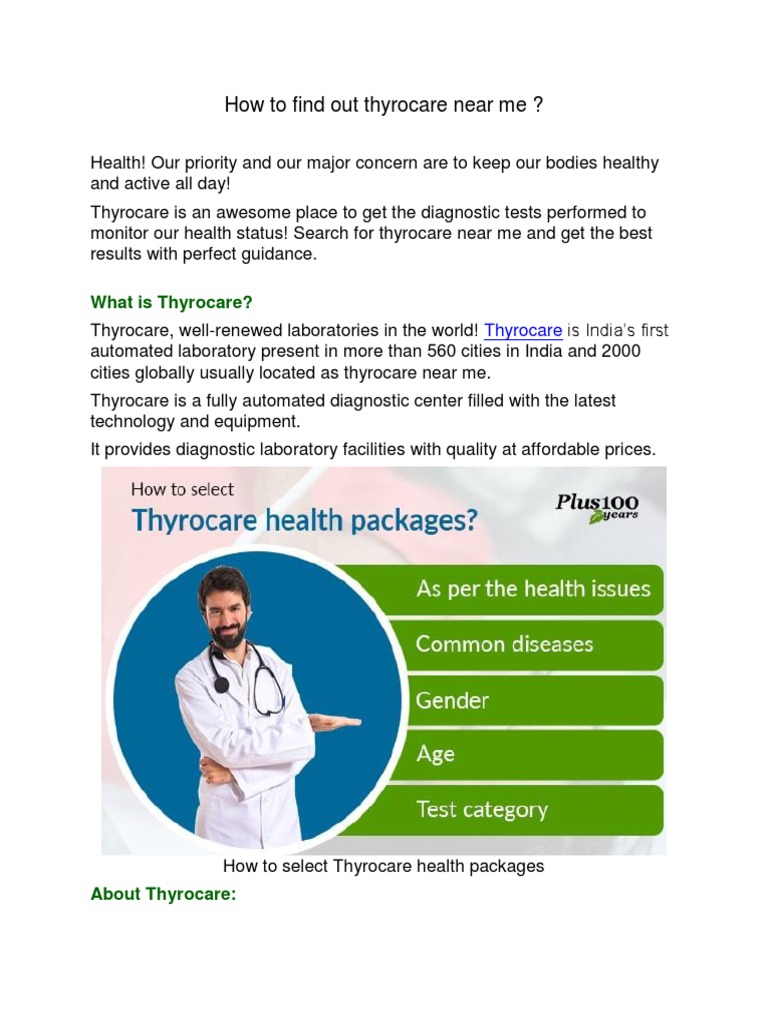 How To Find Out Thyrocare Near Me | PDF | Physical Examination ...