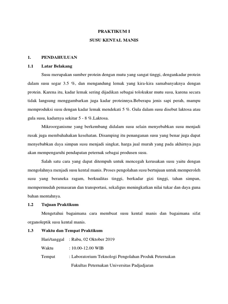 Laprak Susu Dan Telur | PDF