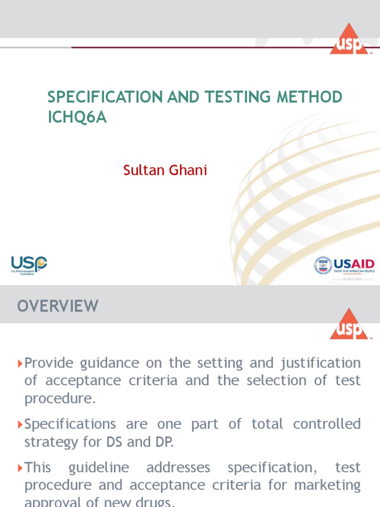 8-Specification and Test Method ICH Q6A | PDF | Shelf Life ...