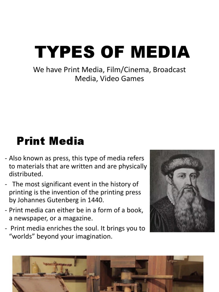 Types of Media | PDF | Mass Media | Libraries
