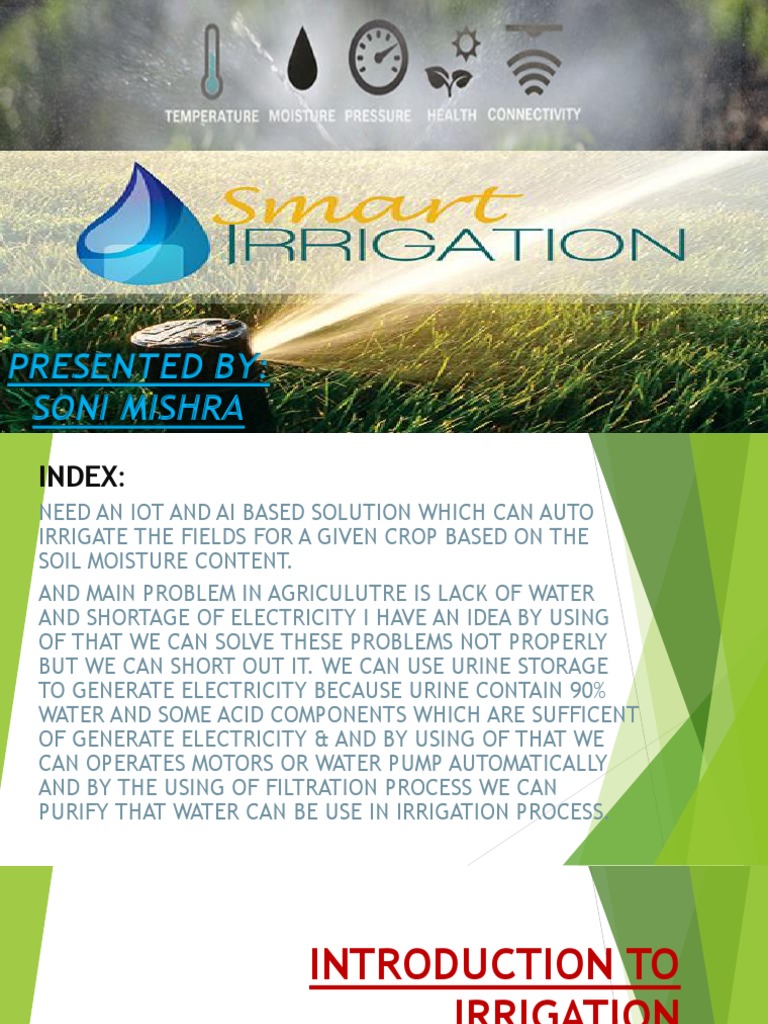 Smart Irrigation System | PDF | Irrigation | Internet Of Things