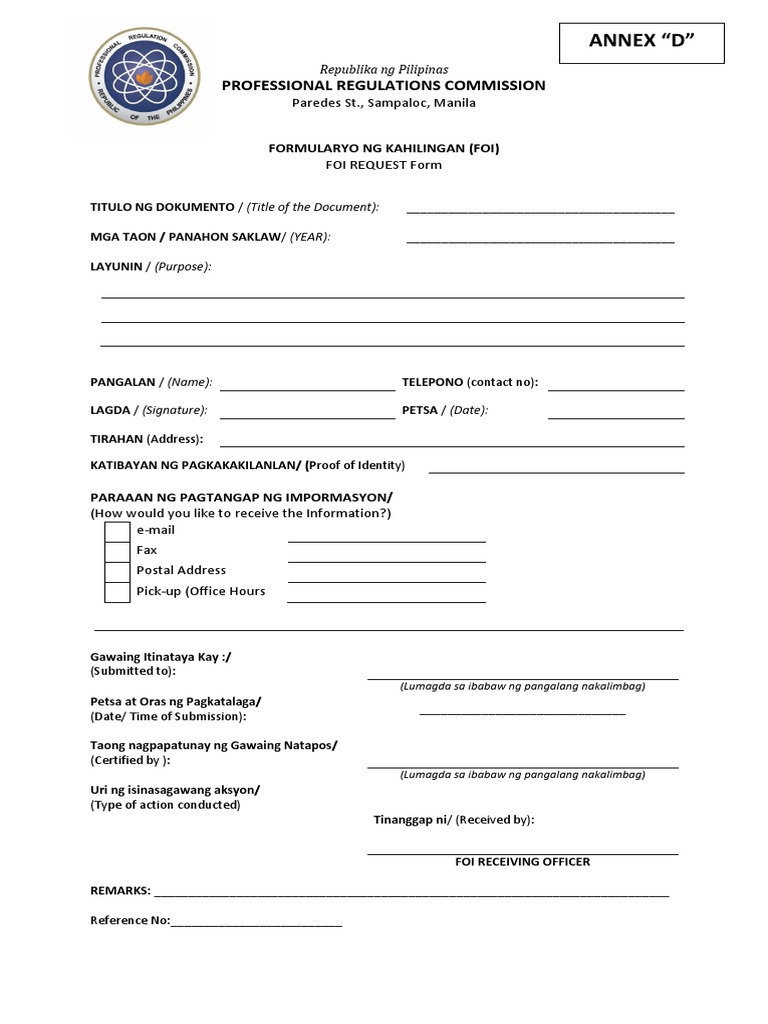 PRC Foi Annexd | PDF
