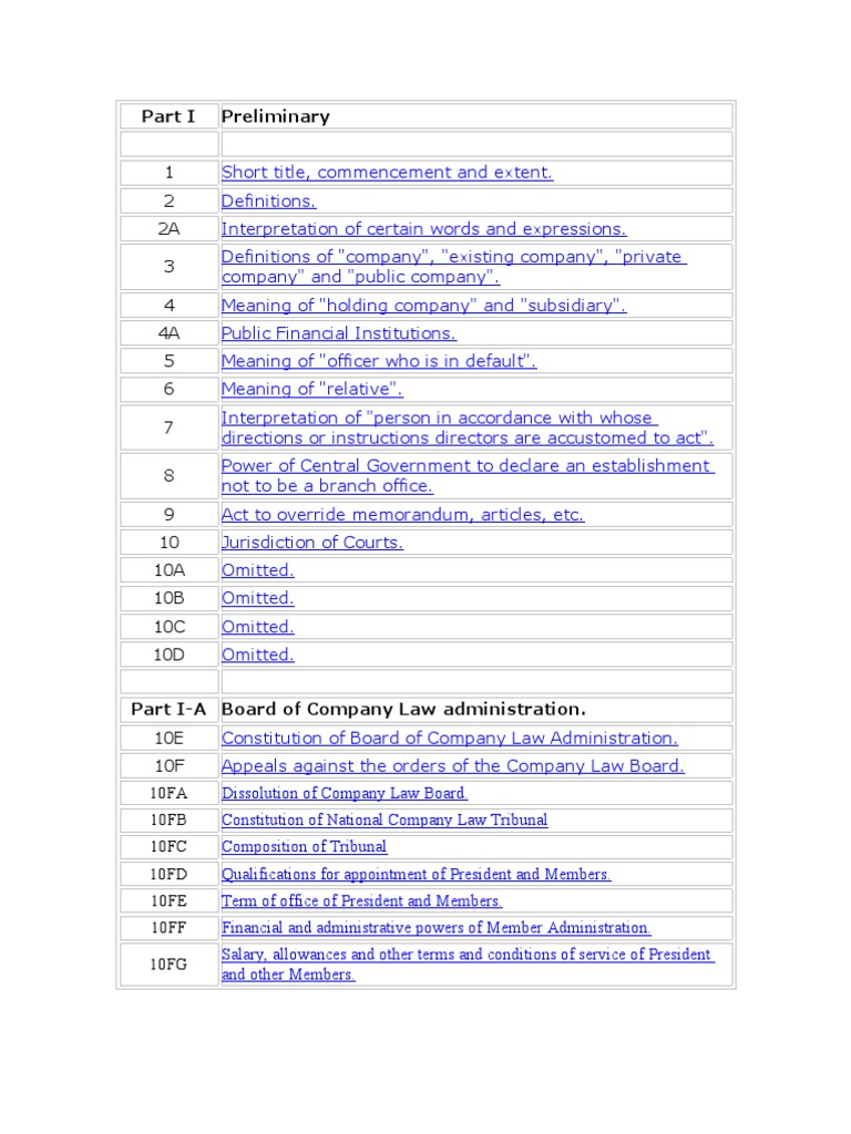 47 Company Law Sections | PDF | Liquidation | Board Of Directors