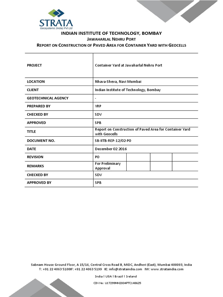 Container Yard Geocell Design PDF | PDF | Stress (Mechanics) | Materials