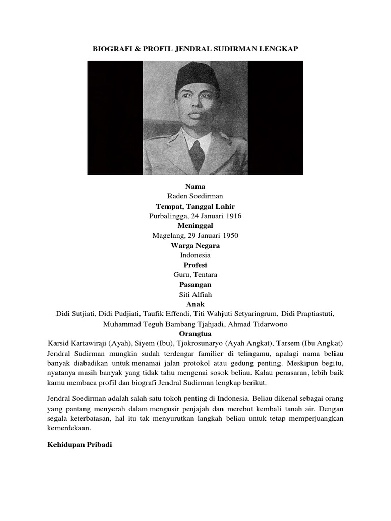 Biografi Jend Sudirman | PDF