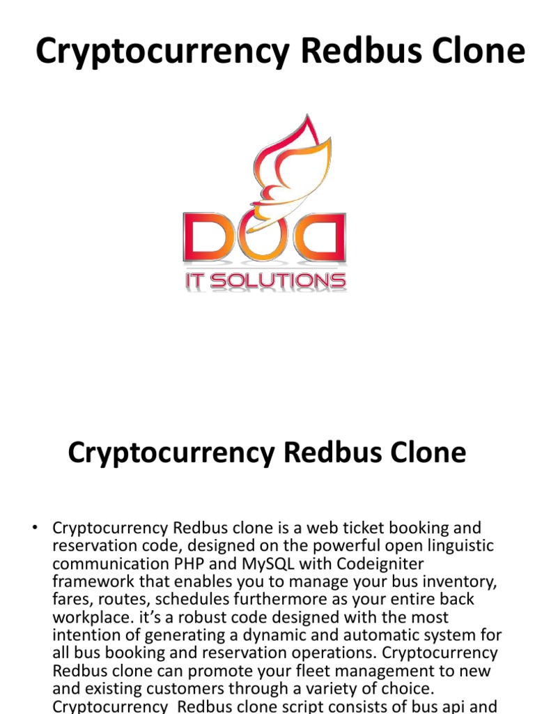 Cryptocurrency Redbus Ready Made Clone Script | PDF | Php | Bus