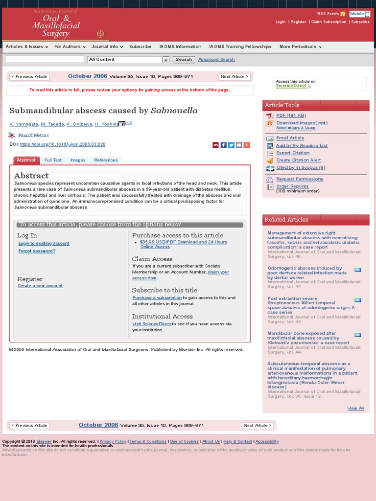 Submandibular Abscess Caused by Salmonella - International Journal of ...