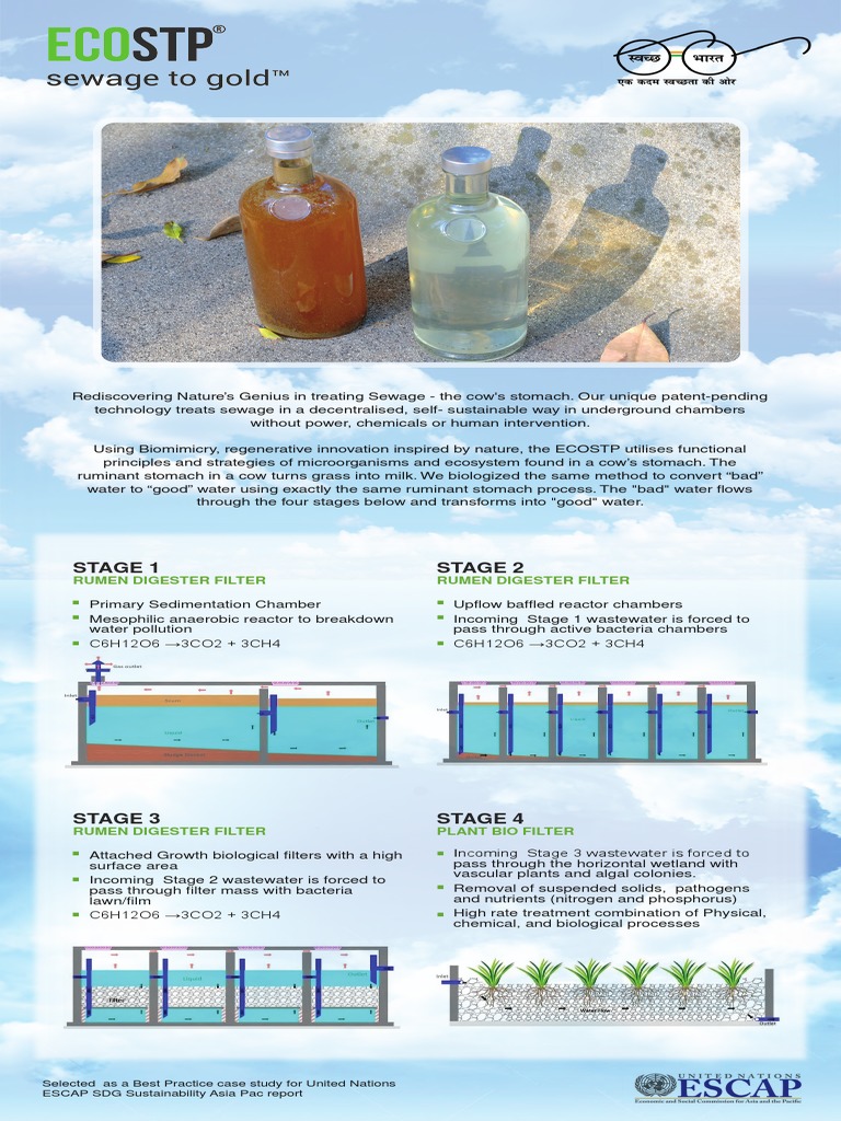 ECOSTP Flyer Ver 2 PDF | PDF | Sewage Treatment | Anaerobic Digestion