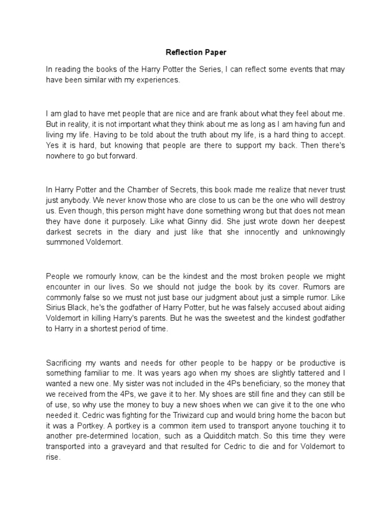 Reflection Paper | PDF | Fantasy | Fantasy Worlds