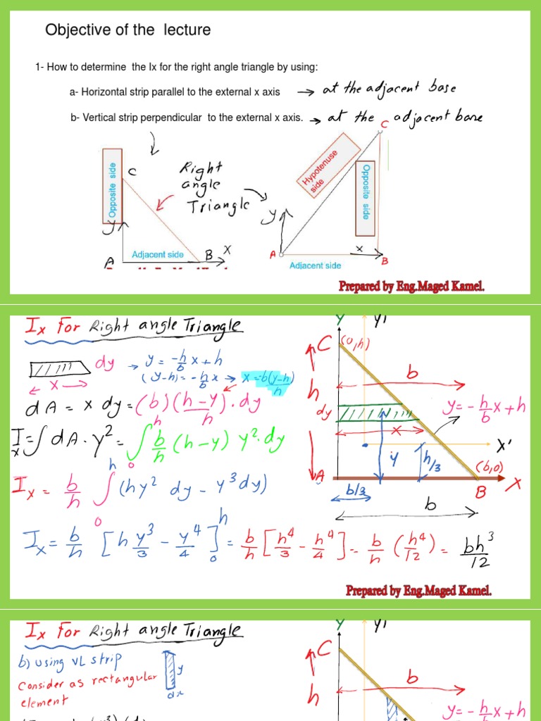 6-Right Angle Triangle Moment of Inertia-Ix - Case 1. | PDF