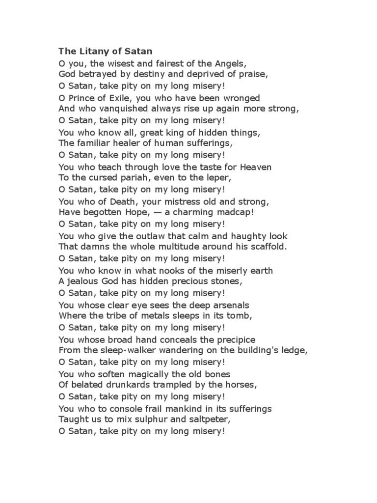 Les Litanies de Satan | Satan | Heaven