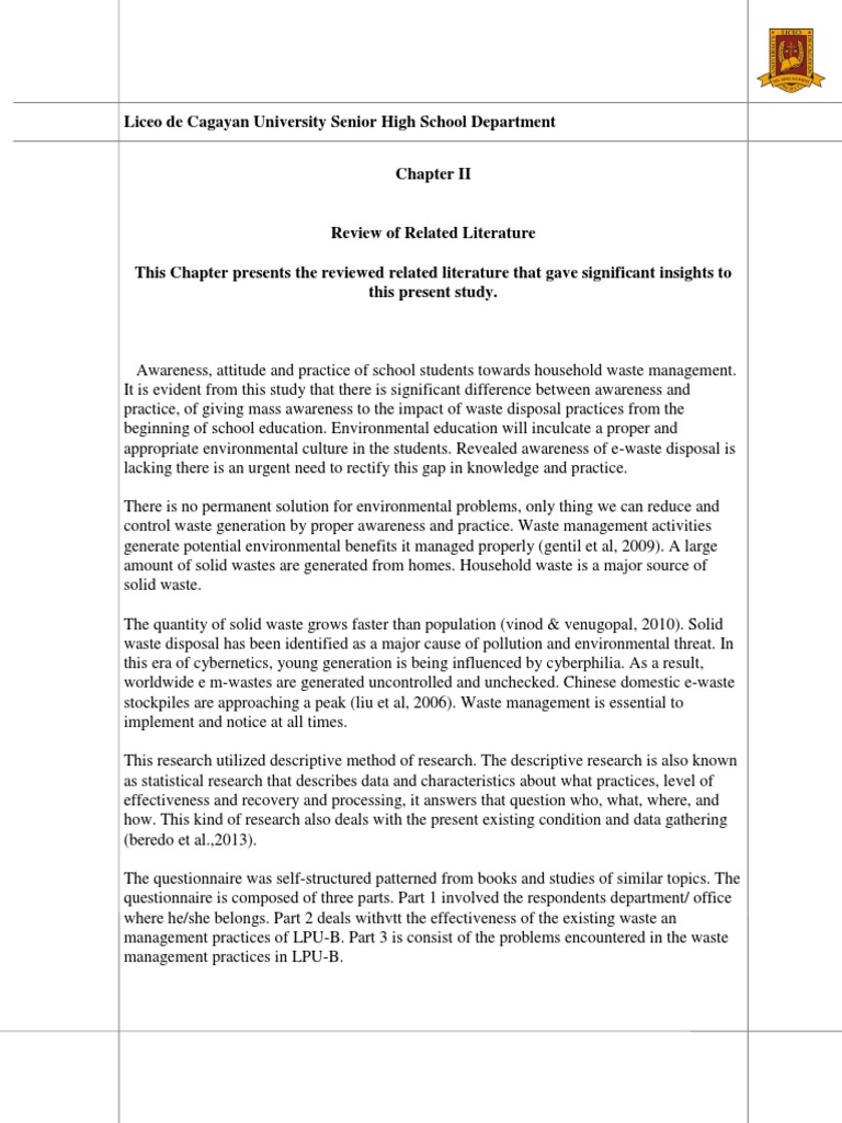 RRL Chapter 2 | PDF | Waste Management | Municipal Solid Waste