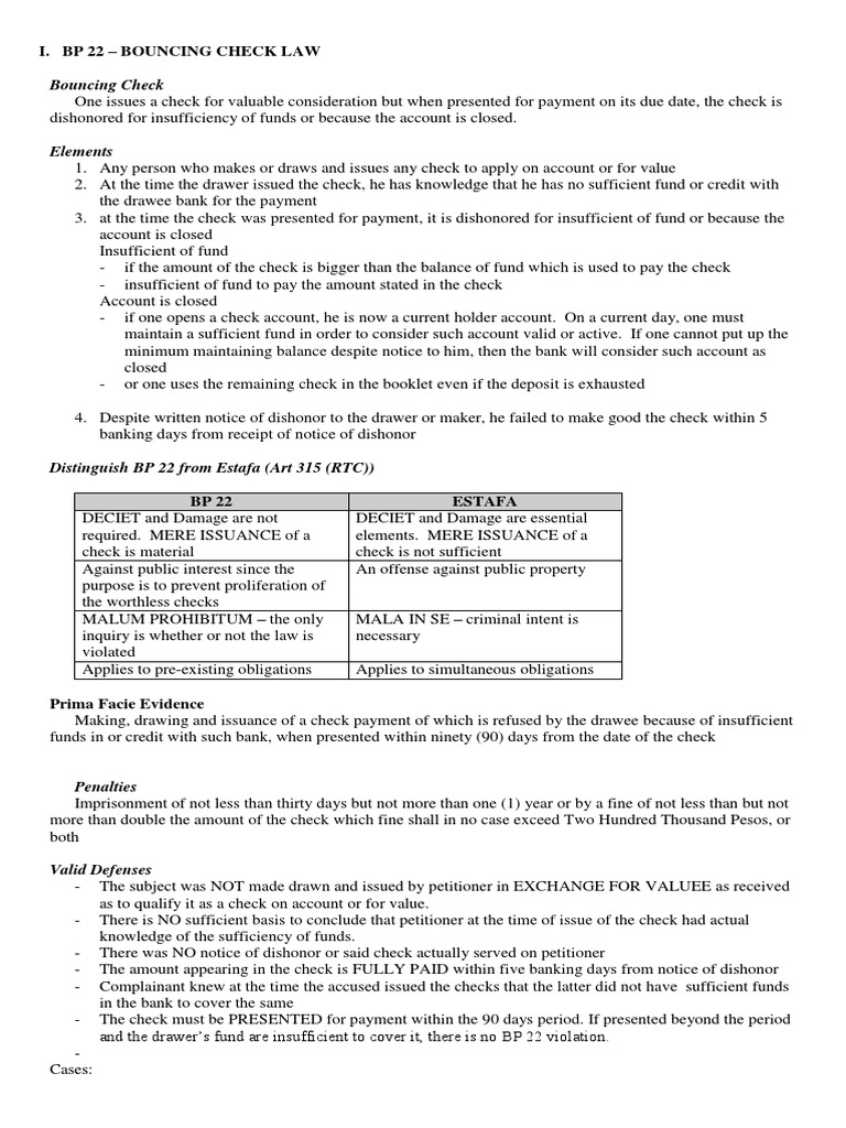 Bp 22 Pdf Negotiable Instrument Cheque