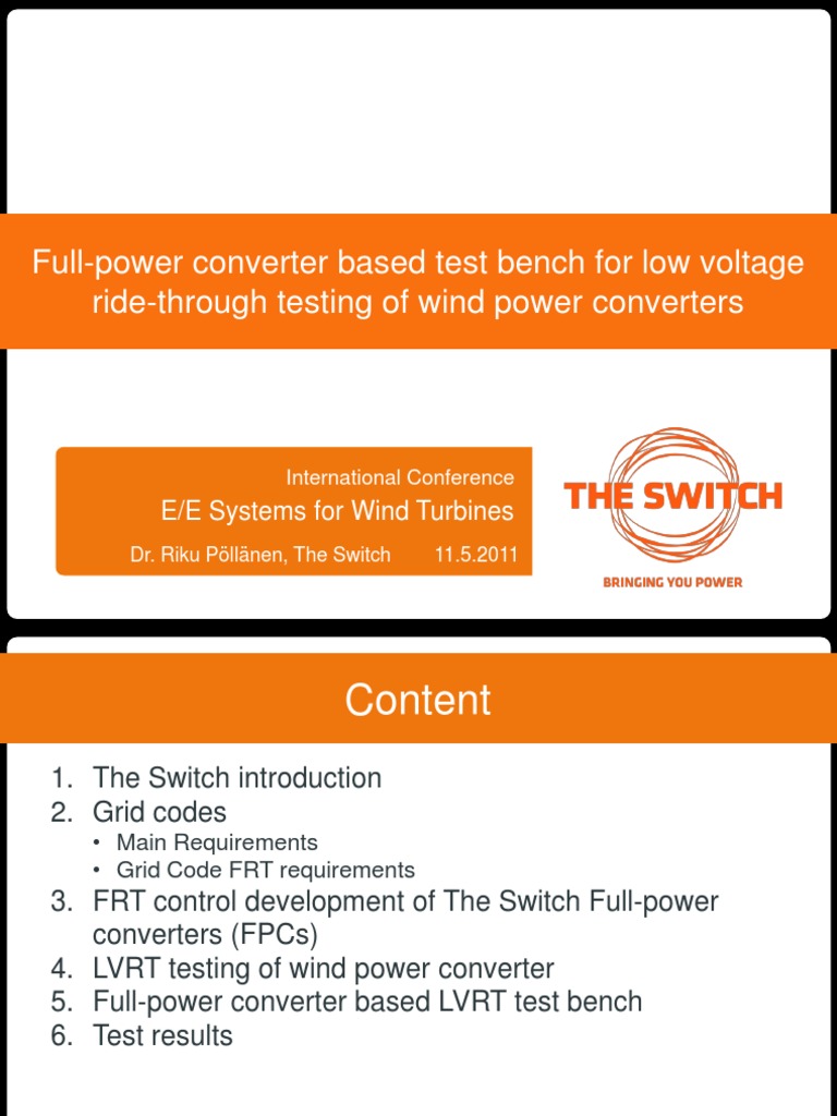 Full-Power Converter Based Test Bench For Low Voltage | PDF ...