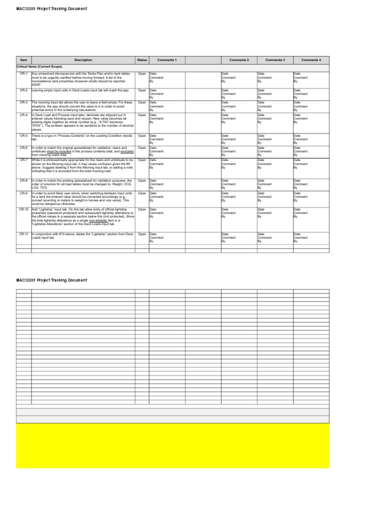 Comment Sheet Template T | PDF | Spreadsheet | Computing