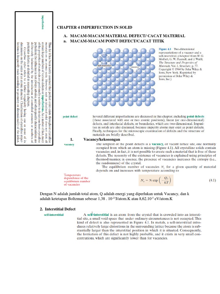 Chapter 4 Imperfection in Solid | PDF