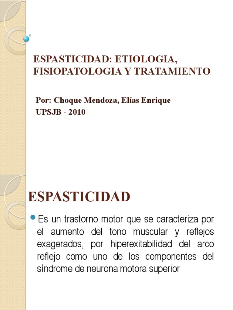 ESPASTICIDAD | PDF | Neurociencia | Medicina CLINICA