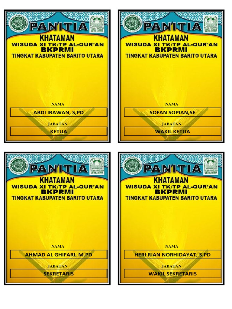 Id Card Panitia | PDF