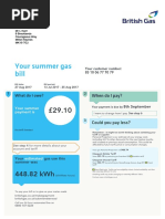 British Gas Example Bill | PDF | Invoice | Cheque
