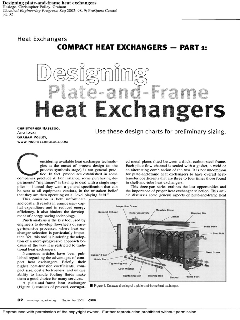 Designing Plate-And-frame Heat Exchangers 1 | PDF
