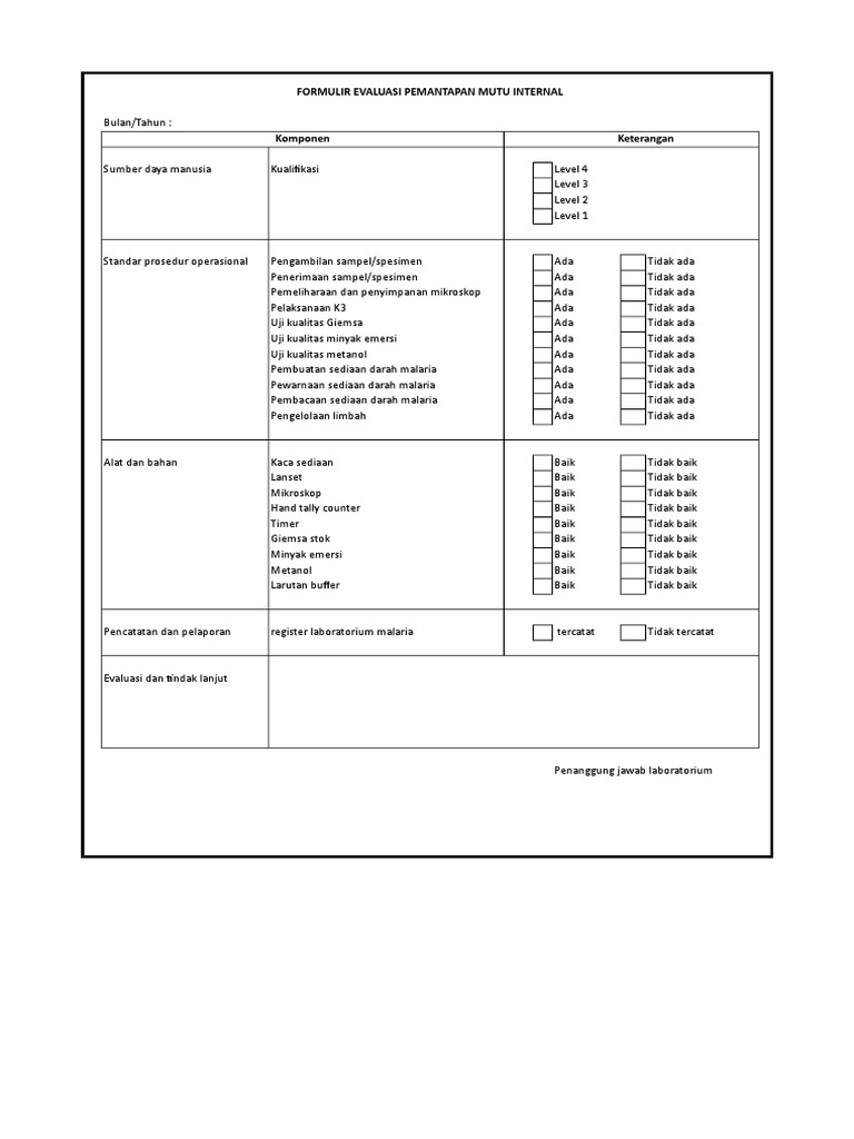 Form Pmi Malaria | PDF