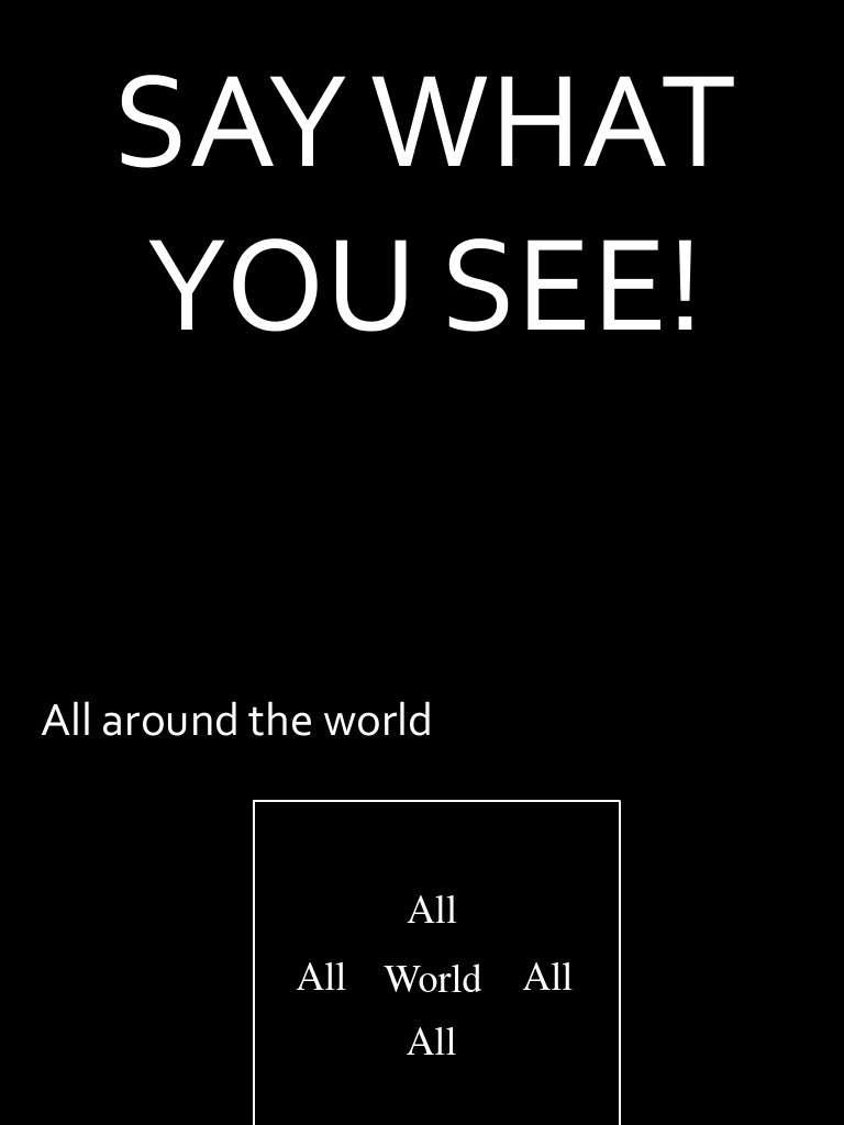 Say What You See - PUZZLE | PDF