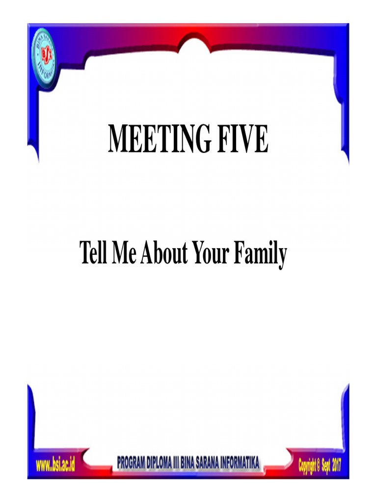 104-P05 Tell Me About Your Family | PDF
