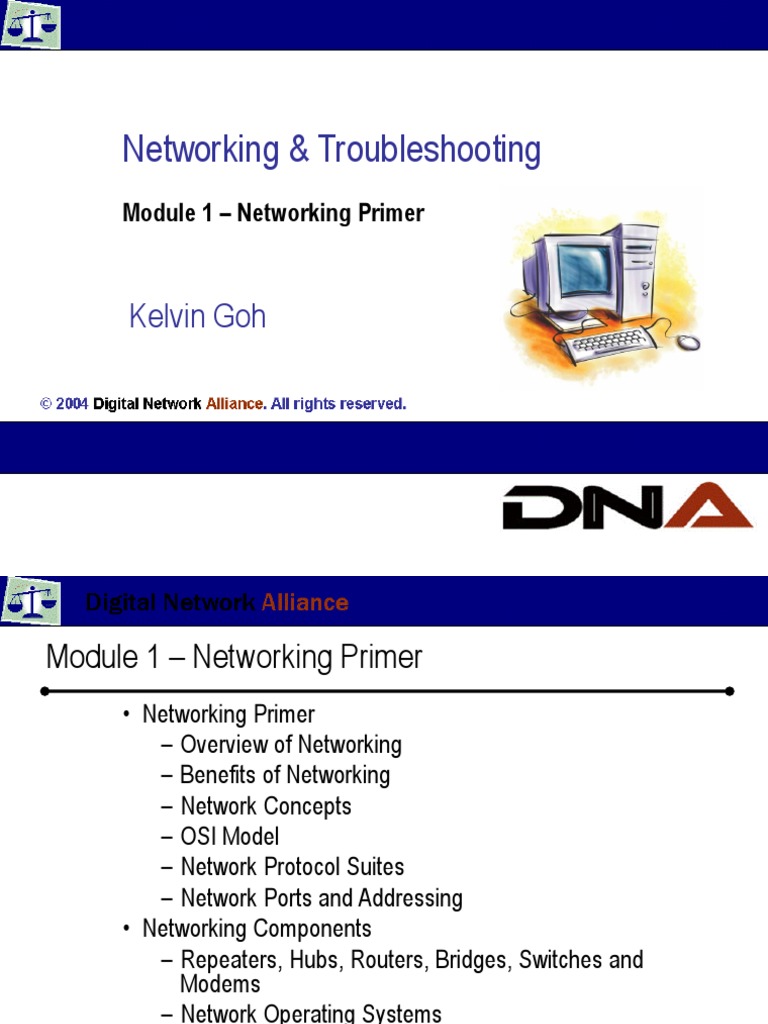 Networking & Troubleshooting Training Slides | PDF | Osi Model | Local ...