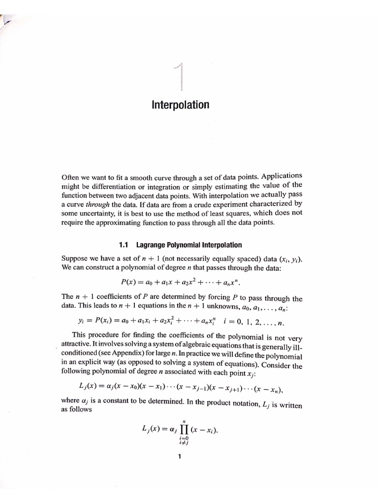 Materi Numerik Interpolation | PDF