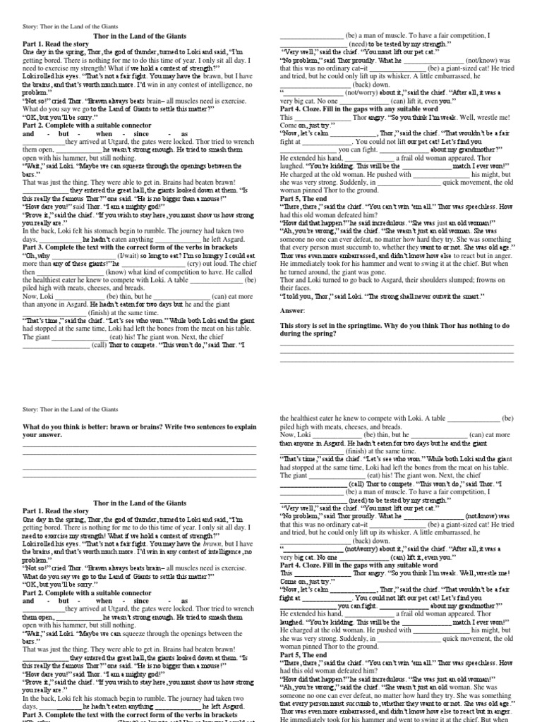 Thor in The Land of The Giants - Adapted Level 1 | PDF | Loki (Comics)