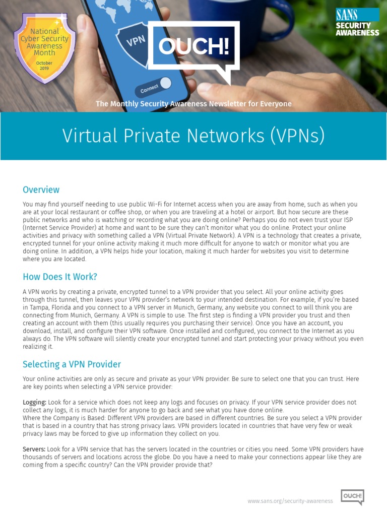 Security Awareness | PDF | Virtual Private Network | Computer Networking