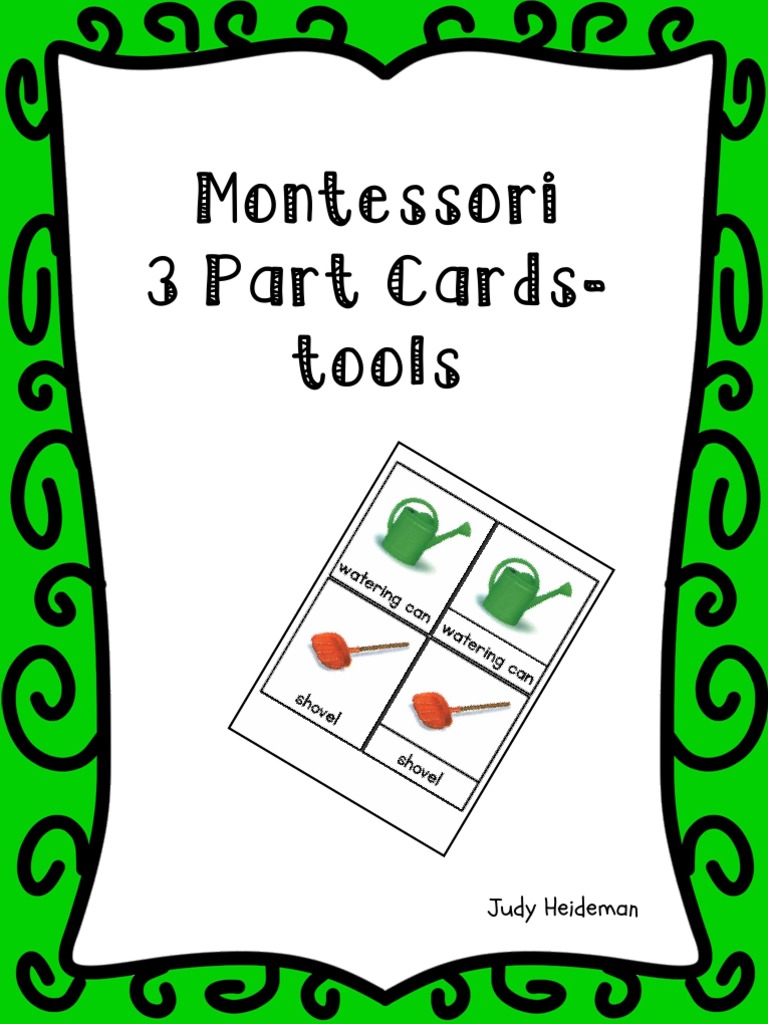 Montessori 3-Part Tool Cards List | PDF | Home & Garden