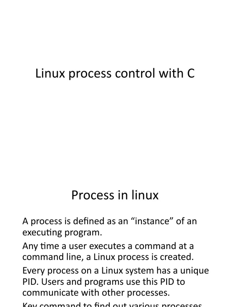 Linux Process Control With C | PDF | Process (Computing) | Concurrent ...