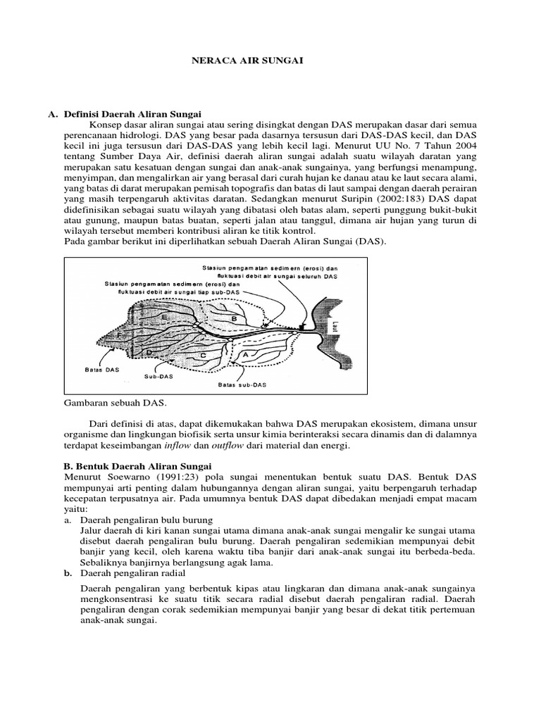 Definisi Daerah Aliran Sungai | PDF