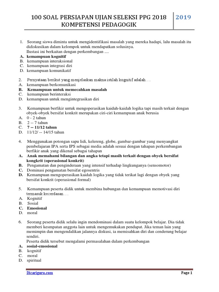 Soal PKP PJOK SMP | PDF