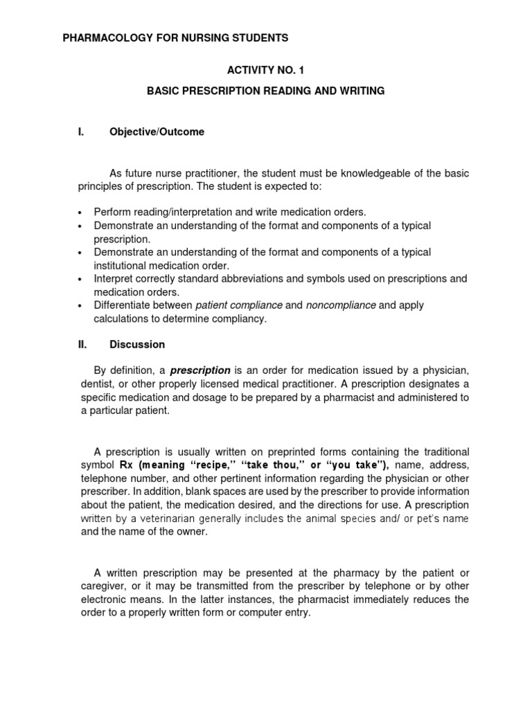 Lab Activity Pcol | PDF | Dose (Biochemistry) | Chemistry