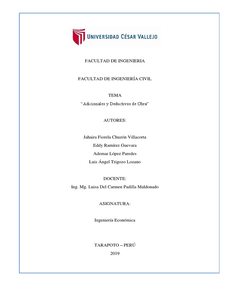 Adicionales y Deductivos de Obra | Descargar gratis PDF | Presupuesto | Gobierno