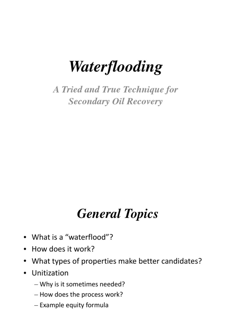 Secondary Recovery | PDF | Petroleum Reservoir | Extraction Of Petroleum