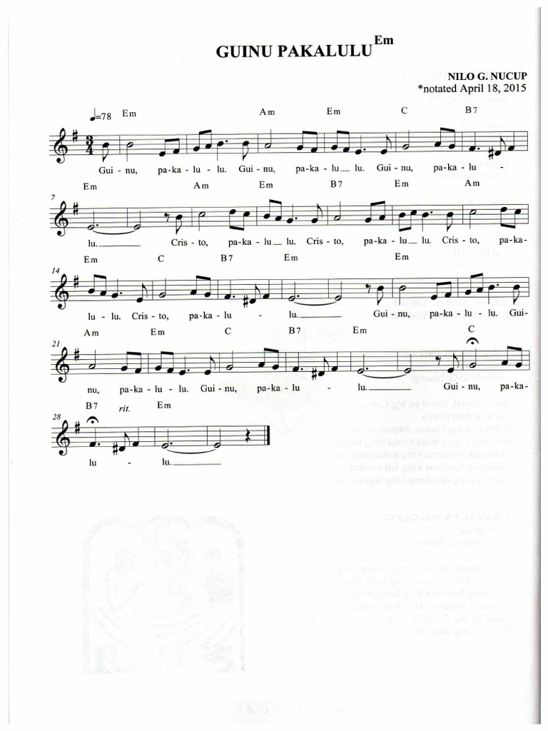 Ginu Pacalulu (Em) Nilo Nucup | PDF